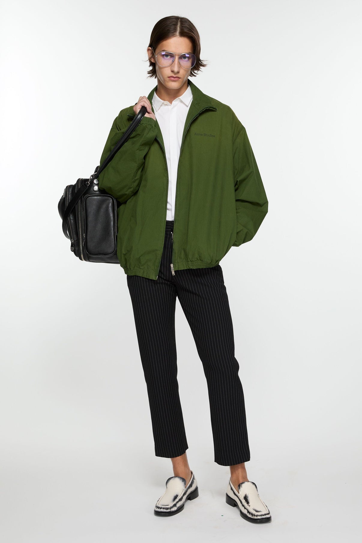 Acne Studios Logo Zipper Jacket - Forest Green – Dapper